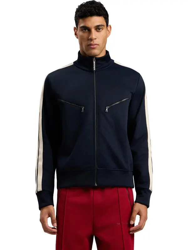 Palm Angels Curved Logo Zip-up Track Jacket - Multicolor