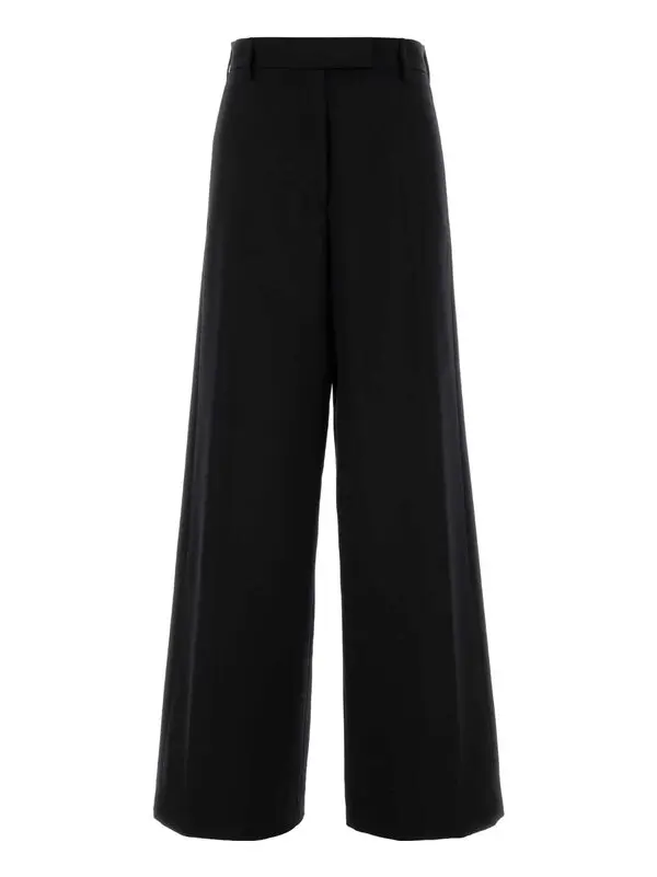 Dries Van Noten Wool Blend Penn Wide-leg Pant - Black
