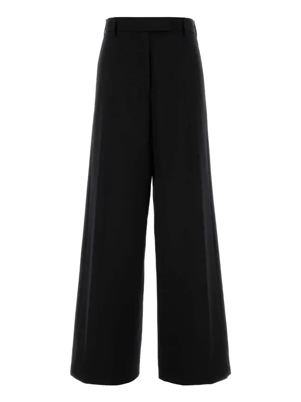 Dries Van Noten Wool Blend Penn Wide-leg Pant - Black