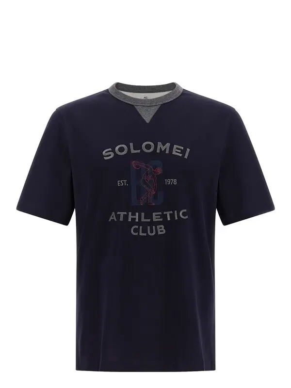 Brunello Cucinelli Solomei Athletic Club' T-shirt - Blue