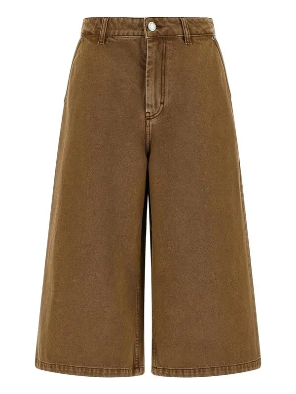 AMI Paris Denim Bermuda Shorts - Brown