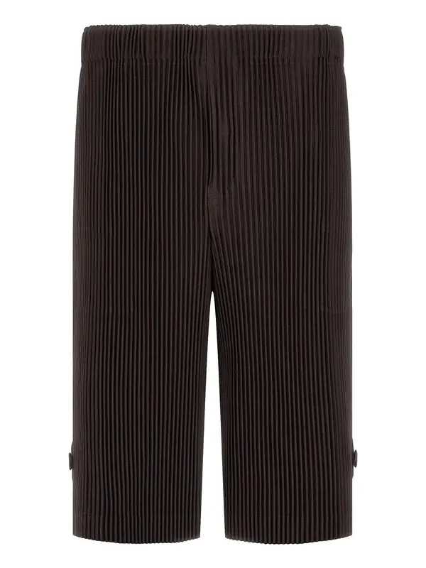 Issey Miyake Wear Or Wrap' Bermuda Shorts - Brown