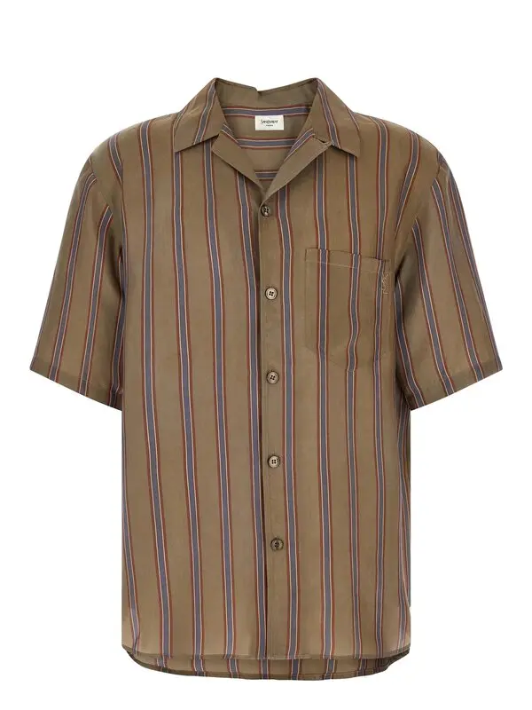 Saint Laurent Cassandre' Striped Shirt - Multicolor