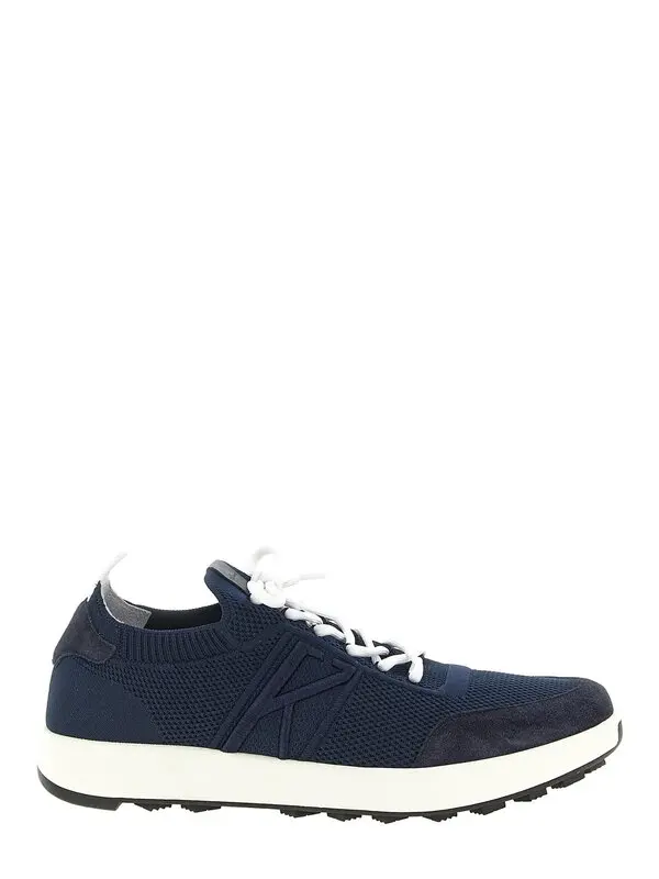 Kiton Technical Cotton Sneakers - Blue