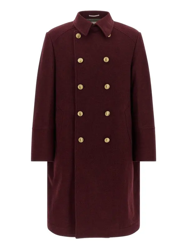Brunello Cucinelli Cashmere Double-breasted Coat - Multicolor