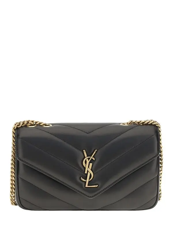 Saint Laurent Leather Crossbody Bag - Black