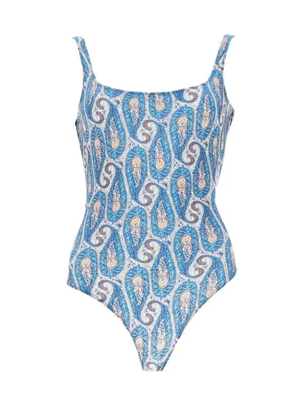 Etro Costume Intero Con Motivo Paisley Floreale - Blue