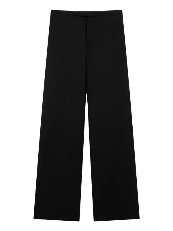 Gucci Oversized Lightweight Wool Trousers - Black