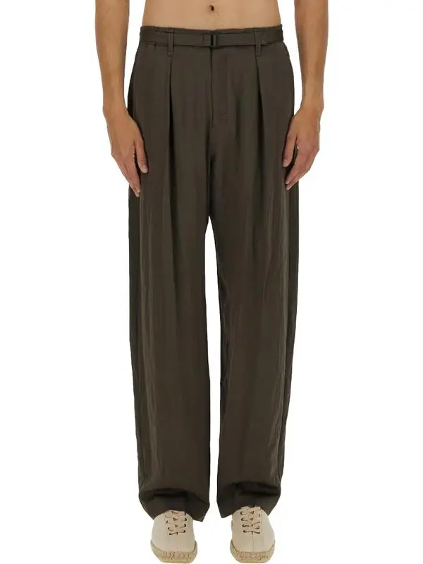 LEMAIRE Relaxed Pants With Belt - Multicolor