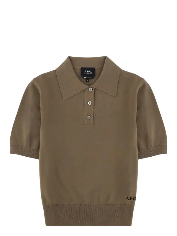 A.p.c. Polo With Logo - Brown