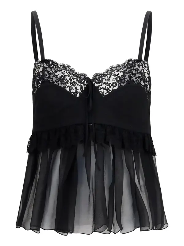 Chloé Crêpe De Chine Camisole Top - Black