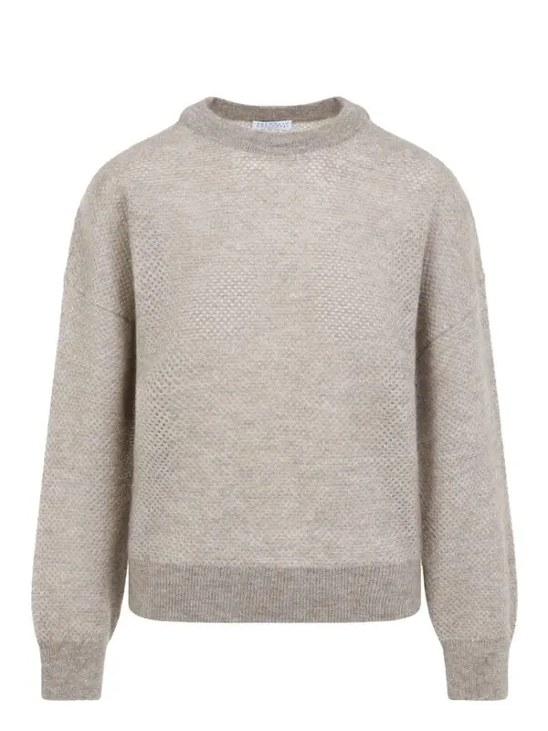 Brunello Cucinelli Wool Blend Crewneck Sweater - Multicolor