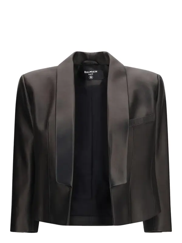 Balmain Spencer Leather Jacket - Black