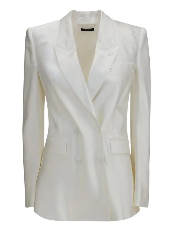 TOM FORD Polka-dot Satin Double-breasted Blazer - Multicolor