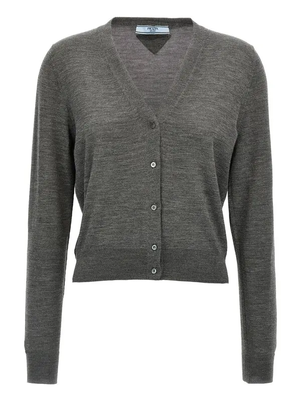 Prada Wool Cardigan - Gray