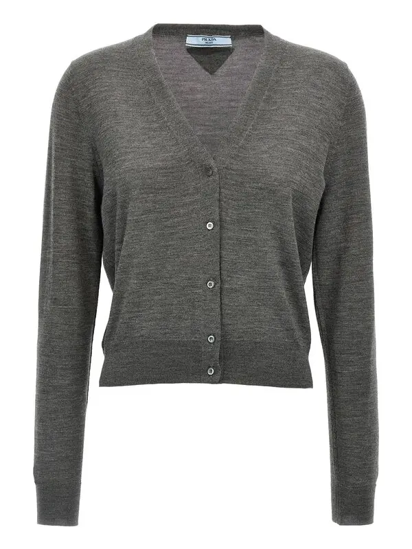 Prada Wool Cardigan - Gray