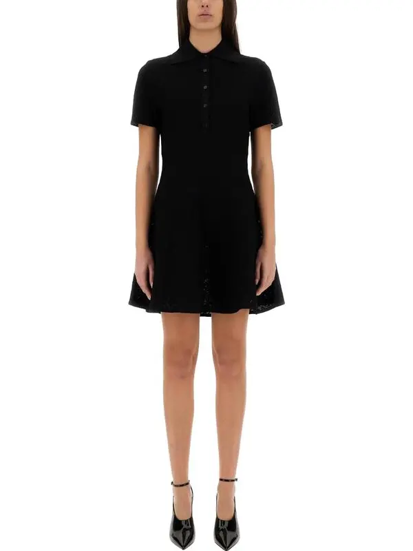 Givenchy Monogram Jacquard Polo Dress - Black