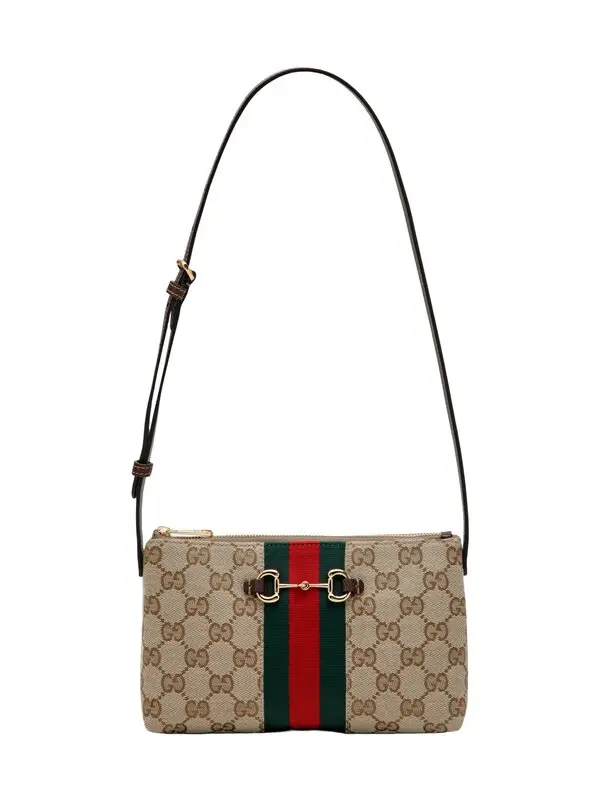 Gucci Gg Fabric Shoulder Bag In Sand Color - Cream