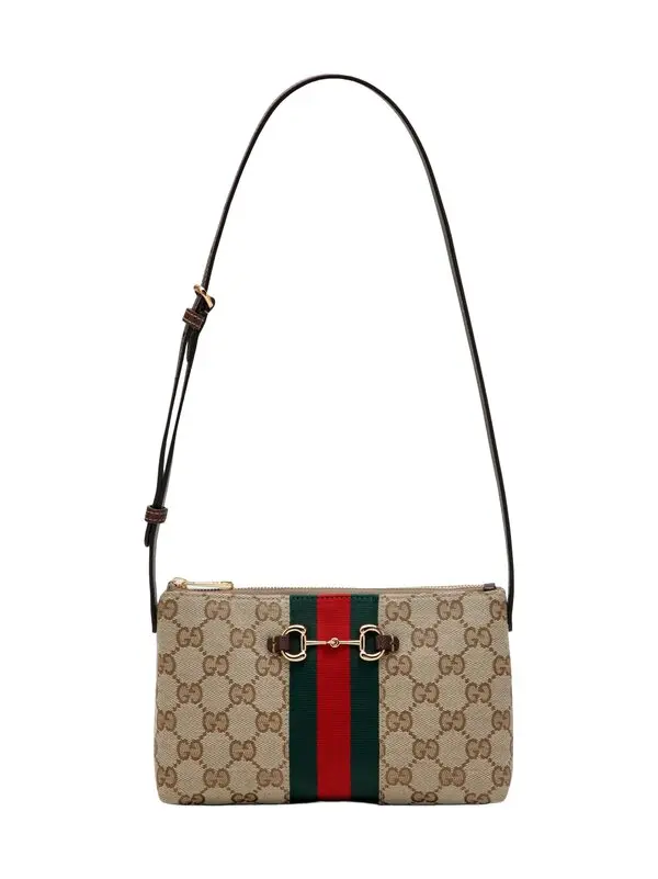 Gucci Gg Fabric Shoulder Bag In Sand Color - Cream