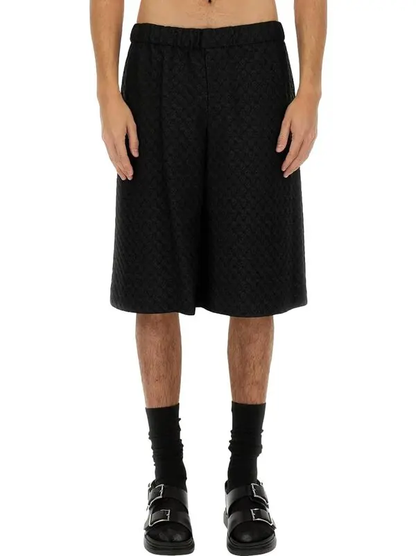 Alexander McQueen Skull Jacquard Bermuda Shorts - Black