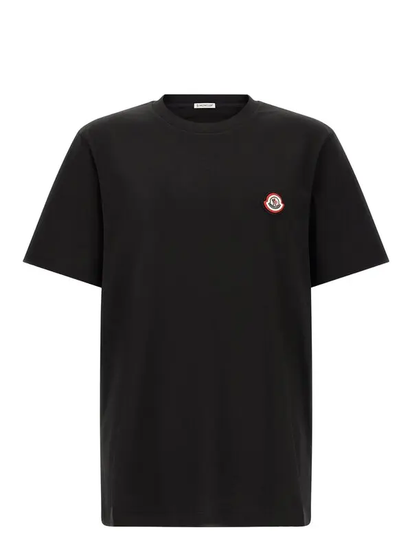 Moncler Tricolor Logo T-shirt - Black