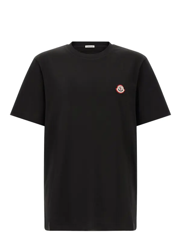 Moncler Tricolor Logo T-shirt - Black