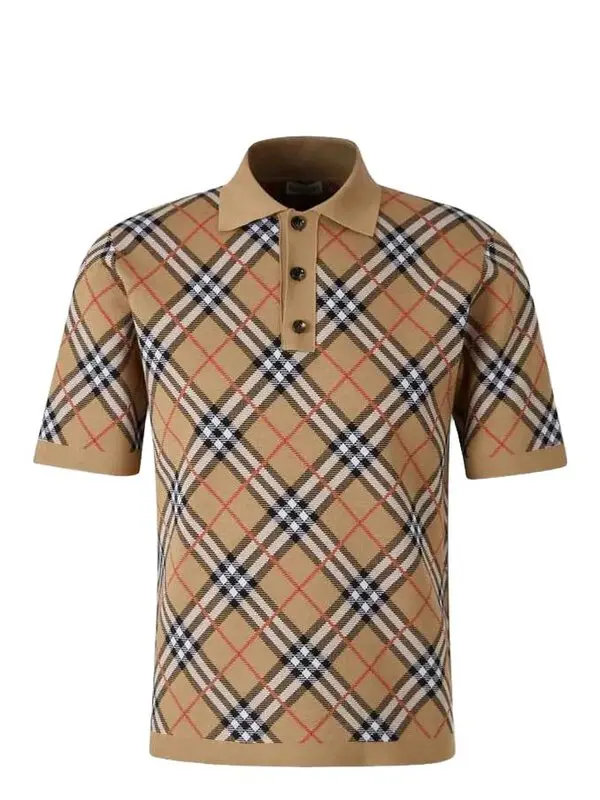 Burberry Neutrals Polo Shirts - Cream
