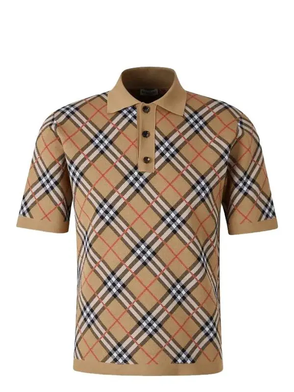 Burberry Neutrals Polo Shirts - Cream