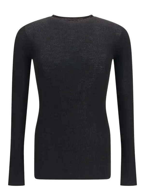 Rick Owens Slim Ribbed Long-sleeve Sweater - Black