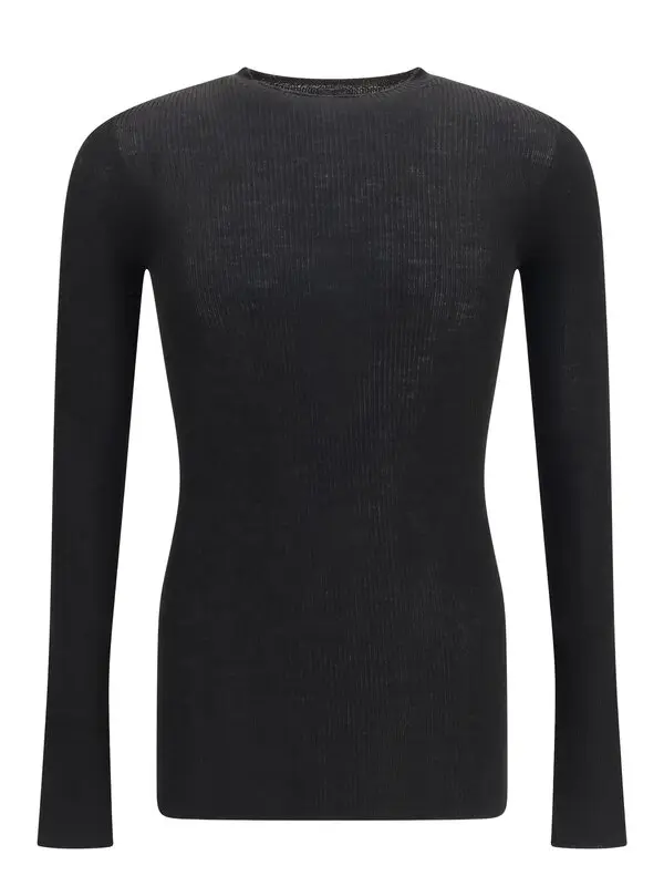 Rick Owens Slim Ribbed Long-sleeve Sweater - Black