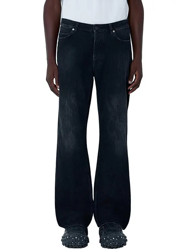 Balenciaga Distressed Denim Jeans - Black