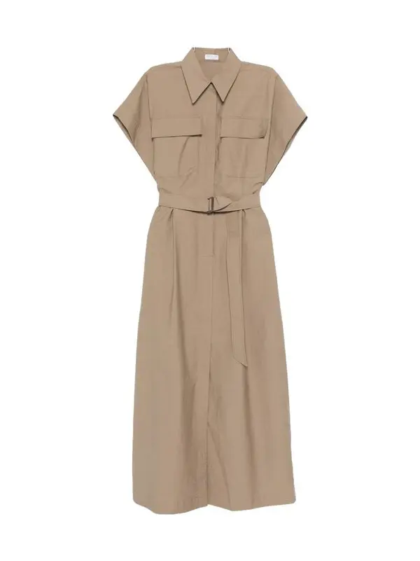 Brunello Cucinelli Cotton Long Dress - Multicolor