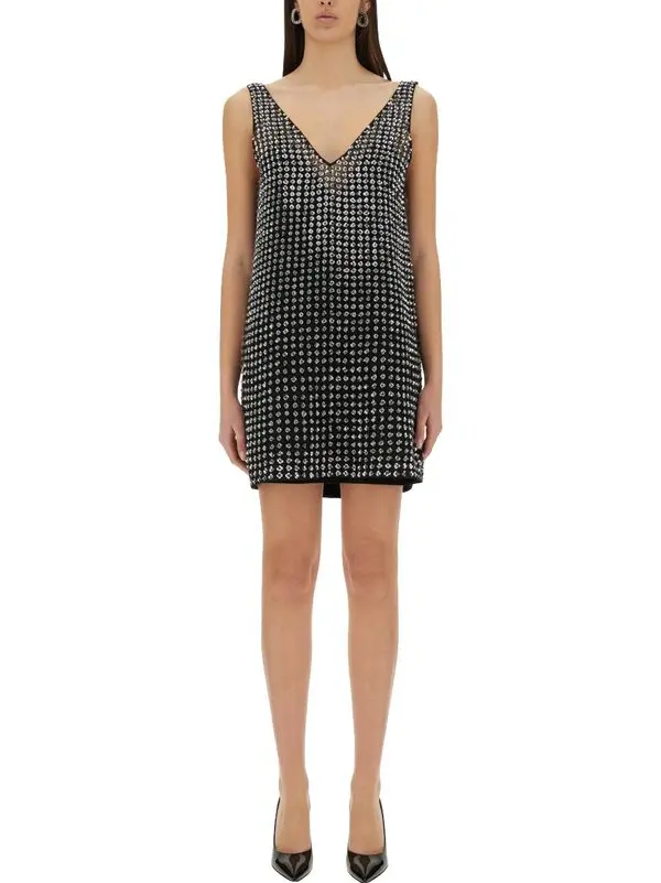 Max Mara Sleeveless V-neck Dress - Black