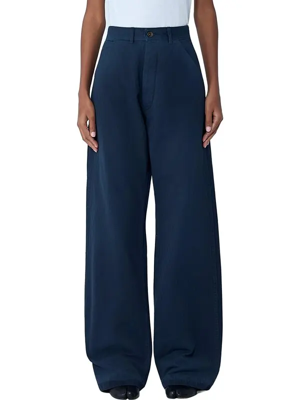 MAISON MARGIELA Cotton Twill Pants - Blue