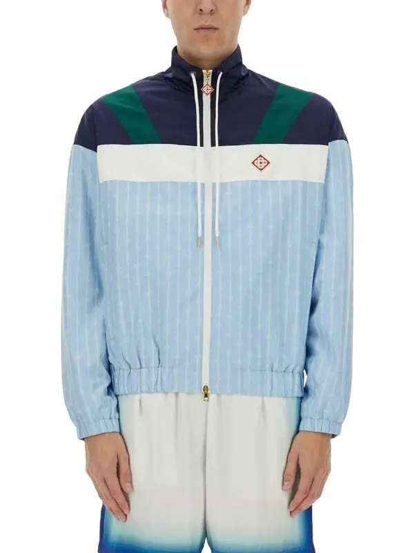 Casablanca Pinstripe Laurel Track Jacket - Multicolor