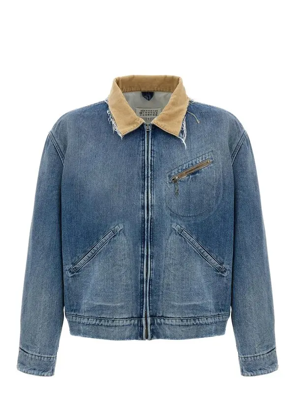 MAISON MARGIELA Stonewashed Cotton Denim Jacket - Blue