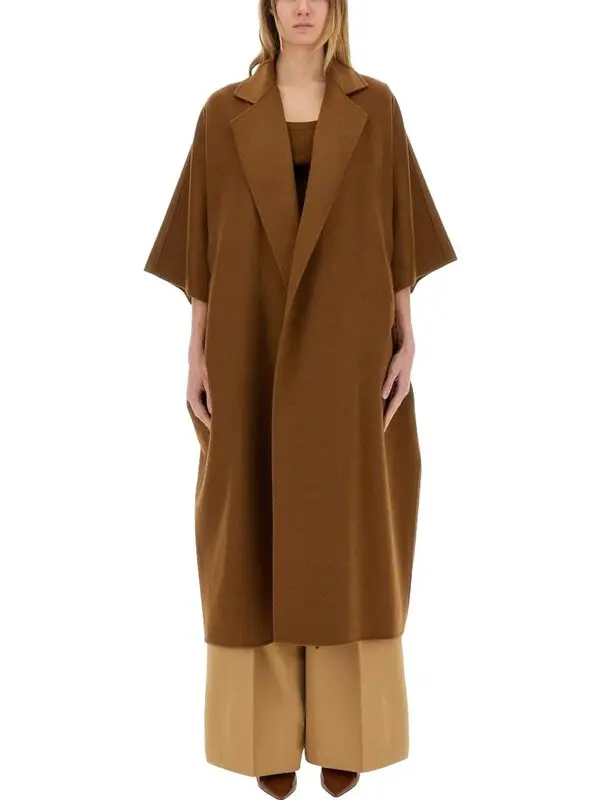 Max Mara Camel Drap Cape Coat - Multicolor