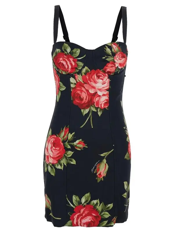 Dolce & Gabbana Floral Print Viscose Dress - Multicolor