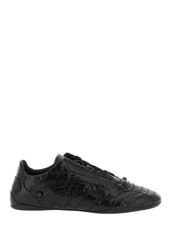 Balenciaga City Leather Sneakers - Black
