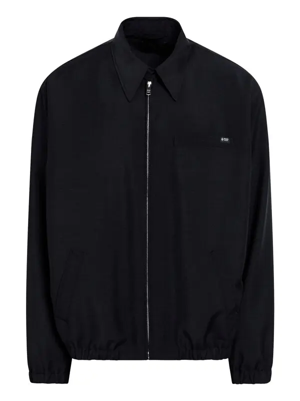 Prada Blouson In Wool And Mohair Blend - Blue