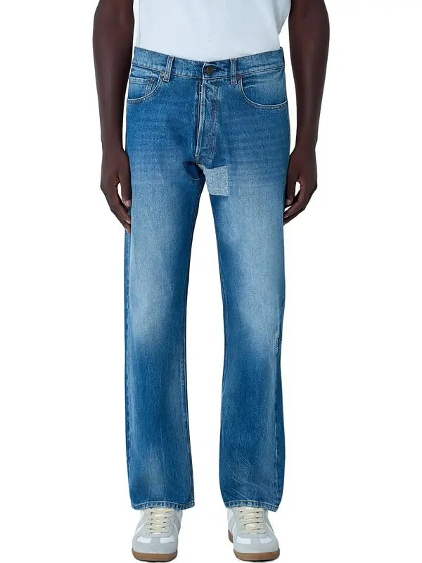 MAISON MARGIELA Contrast Panel Jeans - Blue