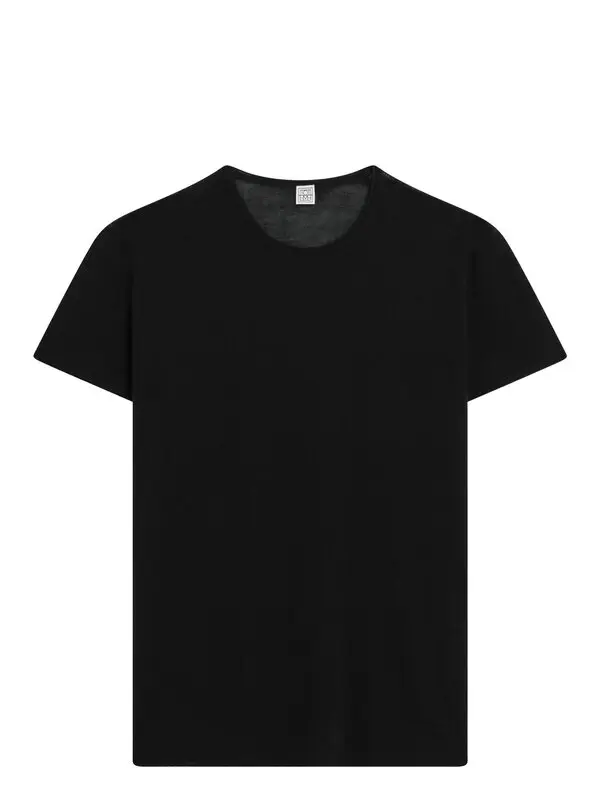 TOTEME Silk Crêpe T-shirt - Black