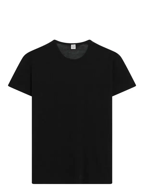 TOTEME Silk Crêpe T-shirt - Black