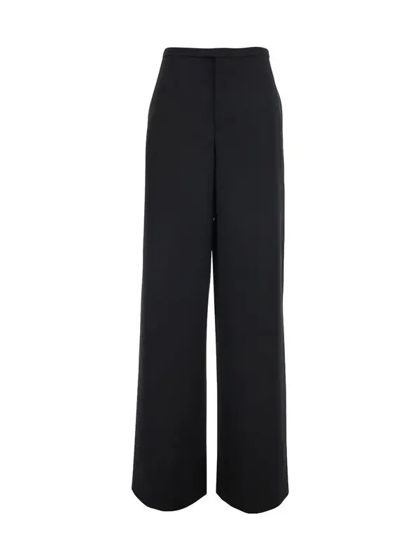 Gucci Black Pants With Two Welt Pockets On The Back In Wool For - Multicolor