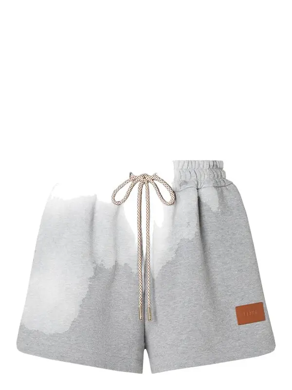Fendi Grey Cotton Jersey Shorts - Gray