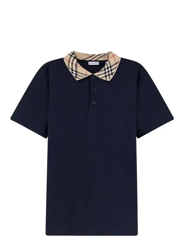 Burberry Cotton Polo Shirt - Blue