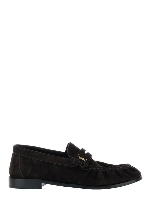 Saint Laurent Suede Le Loafer - Brown