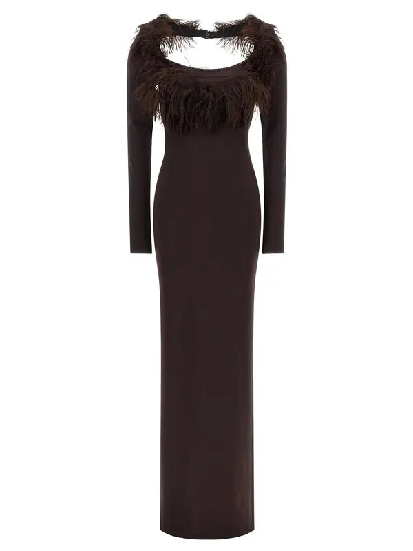 Attico Maxi Dress - Brown