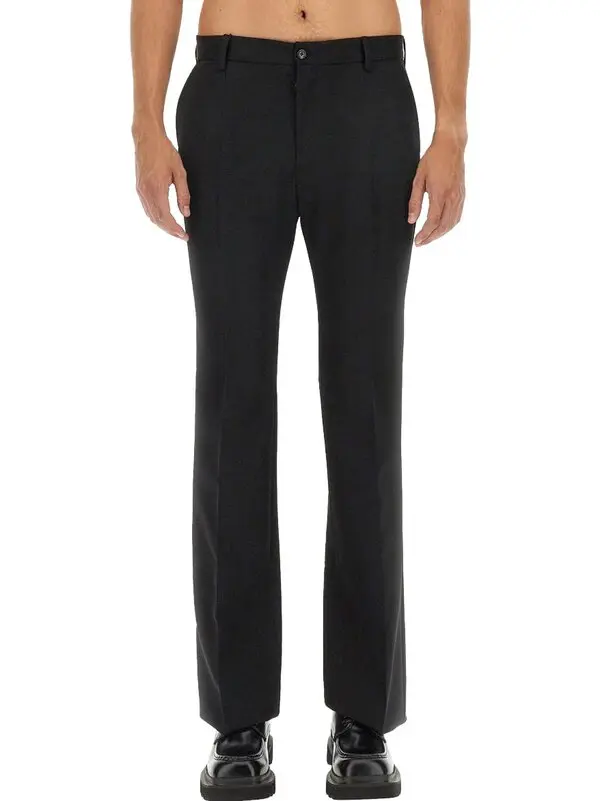 Dolce & Gabbana Virgin Wool Tailored Trousers - Black