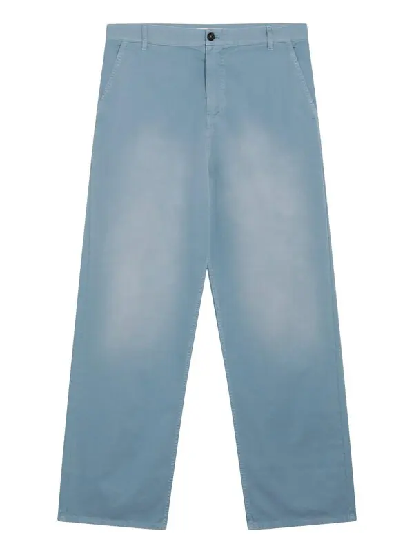 Miu Miu Cotton Twill Trousers - Blue